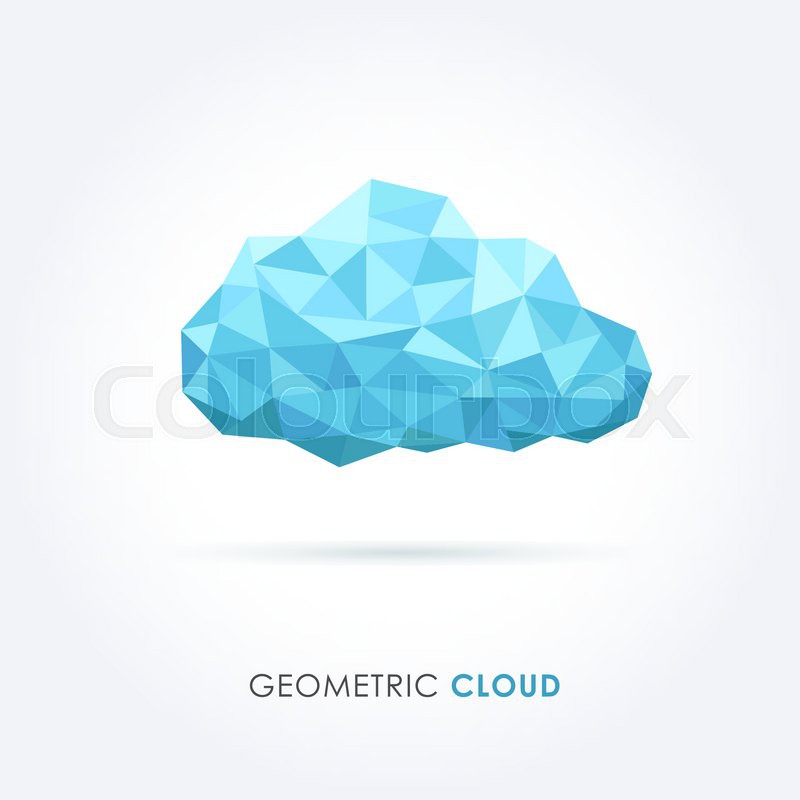 Cloud geometrical style modern ... | Stock vector | Colourbox