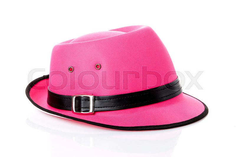 Pink hat on white background | Stock image | Colourbox