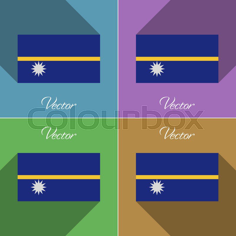 Flags of Nauru. Set of colors flat ... | Stock vector | Colourbox