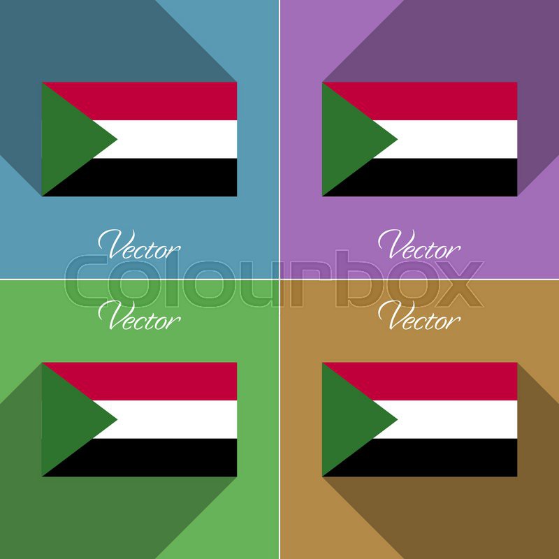 Flags of Sudan. Set of colors flat ... | Stock vector | Colourbox