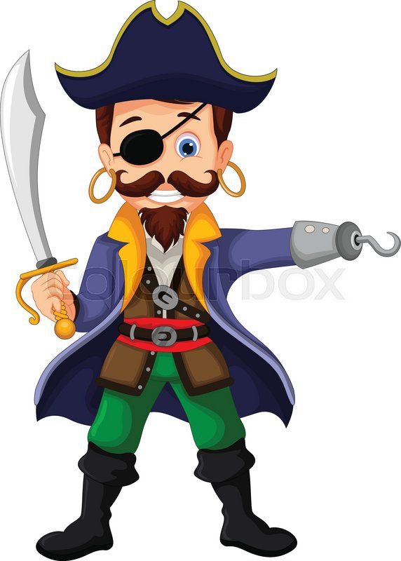 Vector illustration of Cartoon pirate | Stock vector | Colourbox