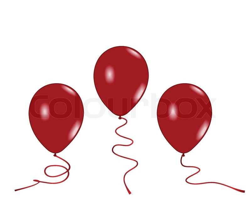Realistische Darstellung der drei rote ... | Stock-Vektor | Colourbox