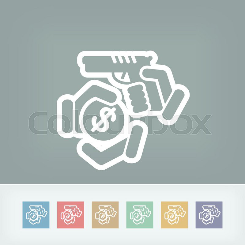 Armed robbery | Stock vector | Colourbox