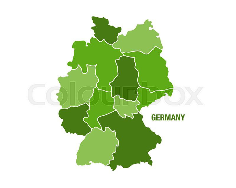 Vector illustration of a green Germany ... | Stock vector | Colourbox