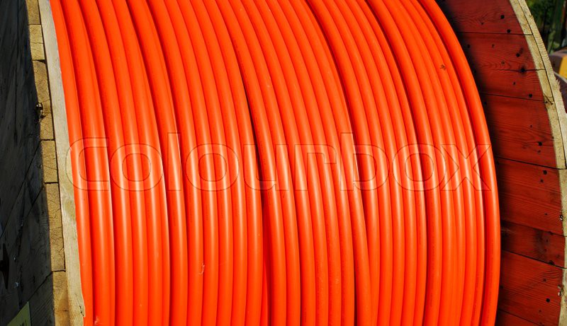 Orange wire for Remote Warm to be ... | Stock Photo | Colourbox