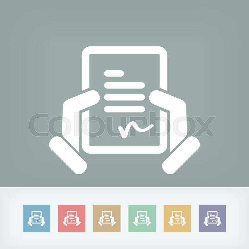 Document signature icon | Stock vector | Colourbox