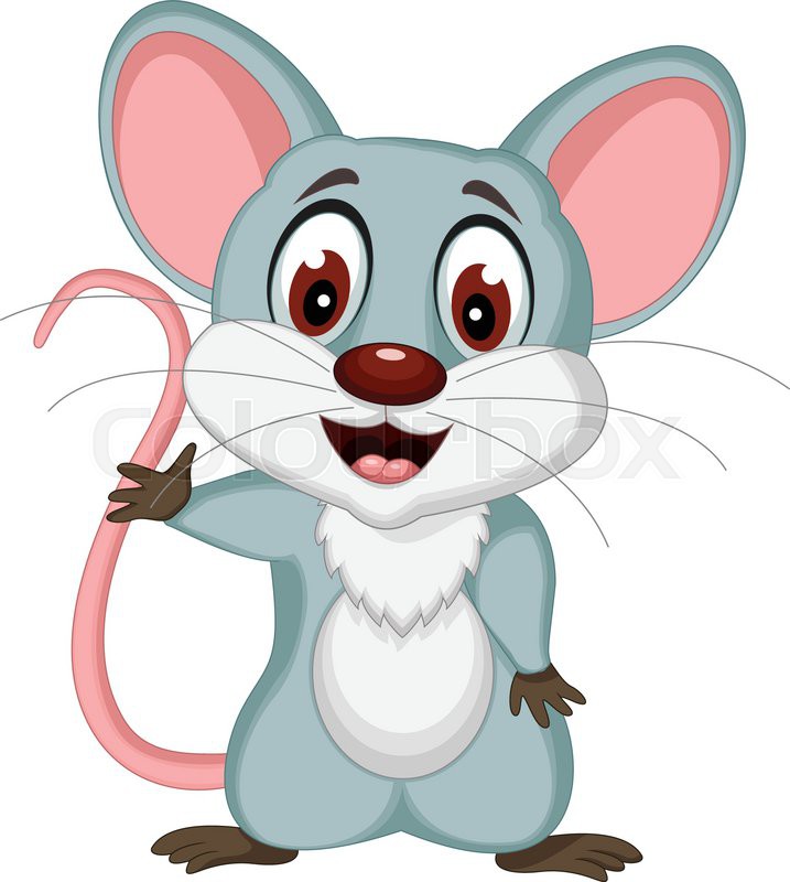 Vector illustration of happy mouse ... | Stock vector | Colourbox
