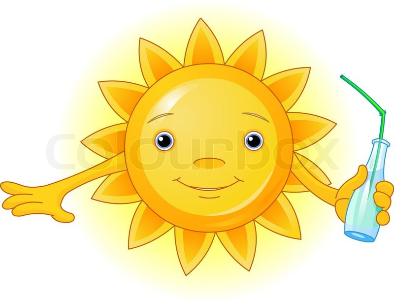 Cartoon Character of Cute Summer Sun ... | Stock vector | Colourbox