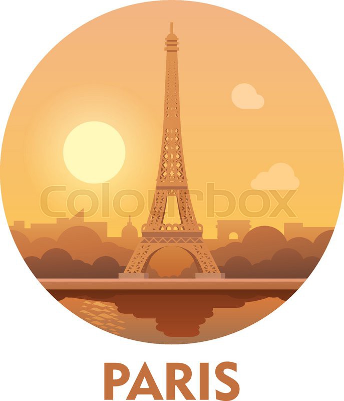 Vector icon representing Paris as a ... | Stock vector | Colourbox