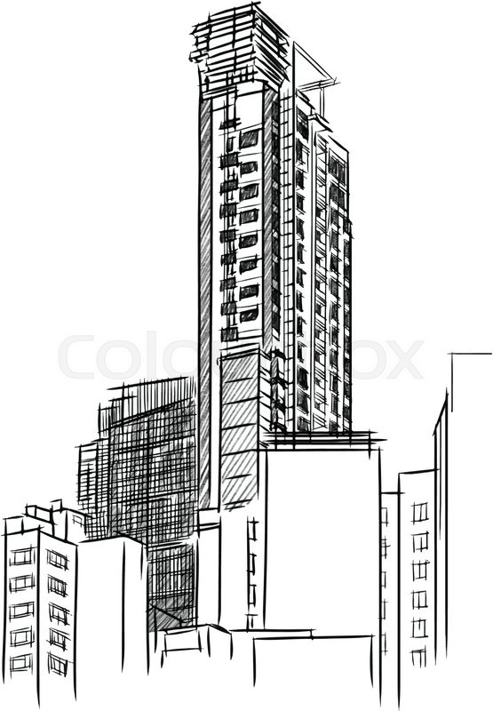 Condominium sketchbook : vector eps10 | Stock vector | Colourbox