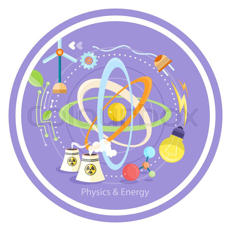 Science and physics energy icons set. ... | Stock vector | Colourbox