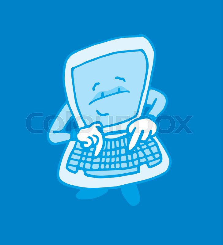 Cartoon illustration of self aware ... | Stock vector | Colourbox