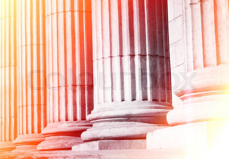 Close-up of a bright classical pillar | Stock image | Colourbox