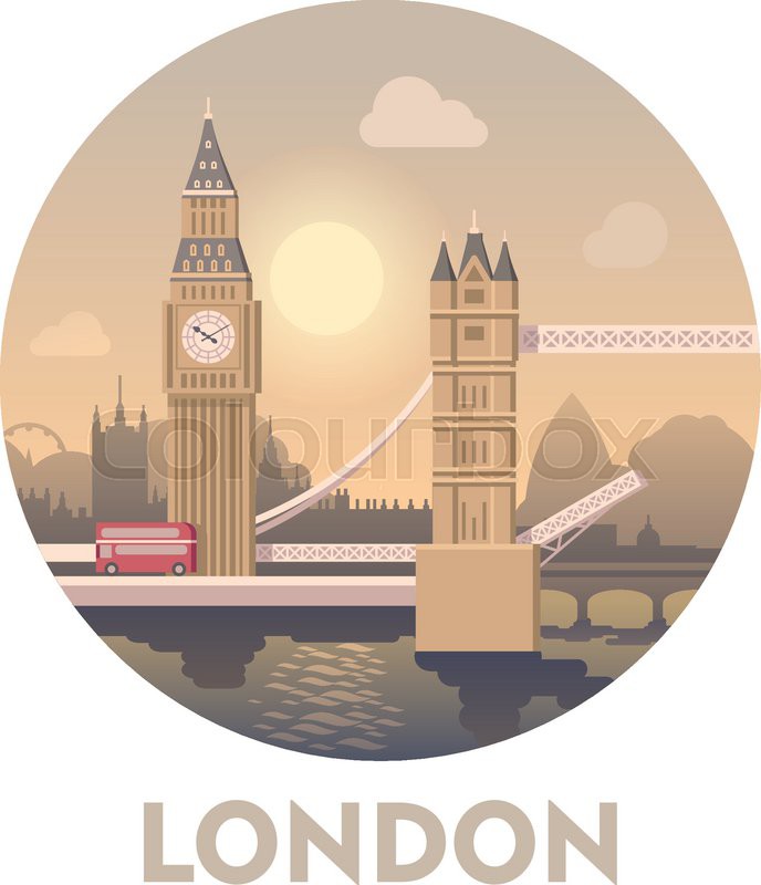 Vector icon representing London as a ... | Stock vector | Colourbox