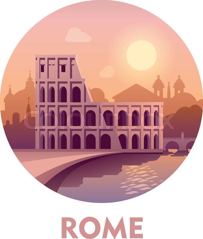 Vector icon representing Rome as a ... | Stock vector | Colourbox
