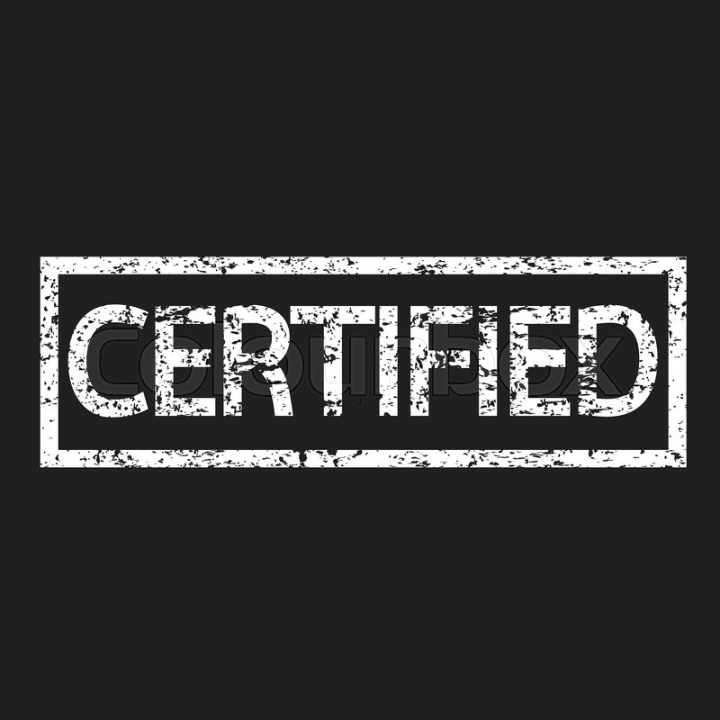 Stamp certified text | Stock vector | Colourbox