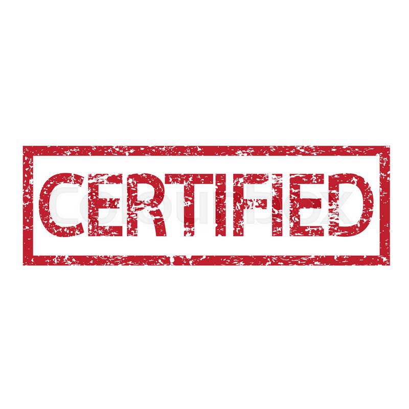 Stamp certified text | Stock vector | Colourbox