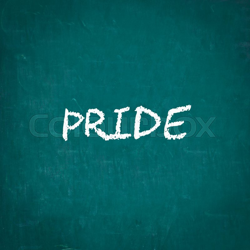 PRIDE written on chalkboard | Stock image | Colourbox