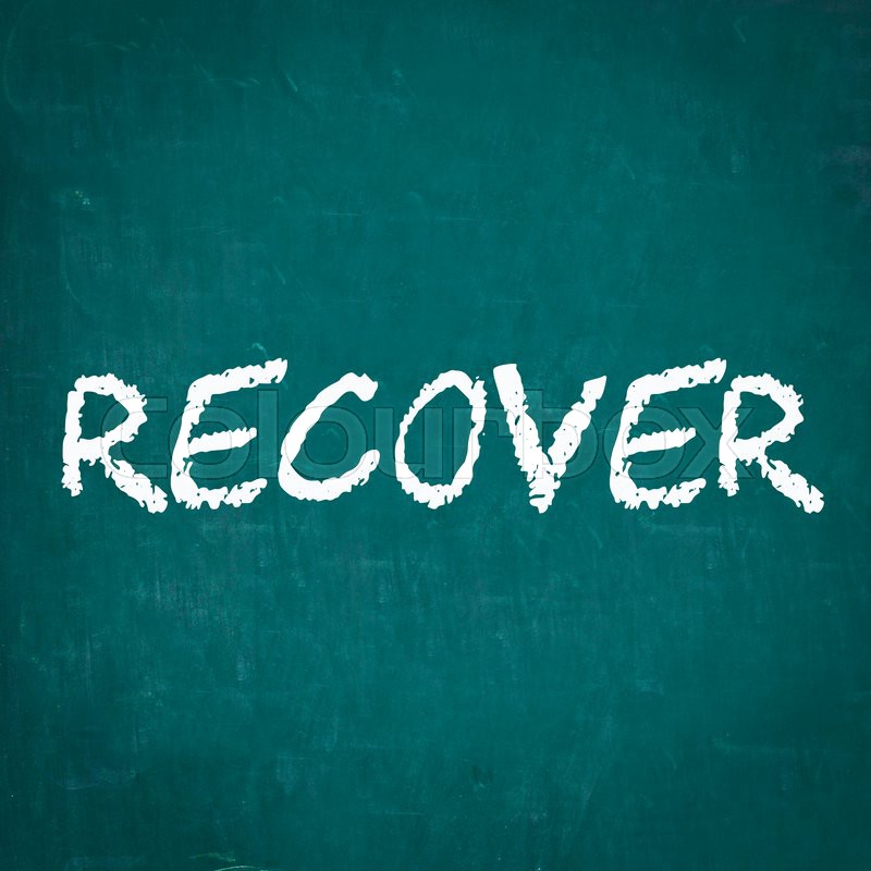 RECOVER written on chalkboard | Stock image | Colourbox