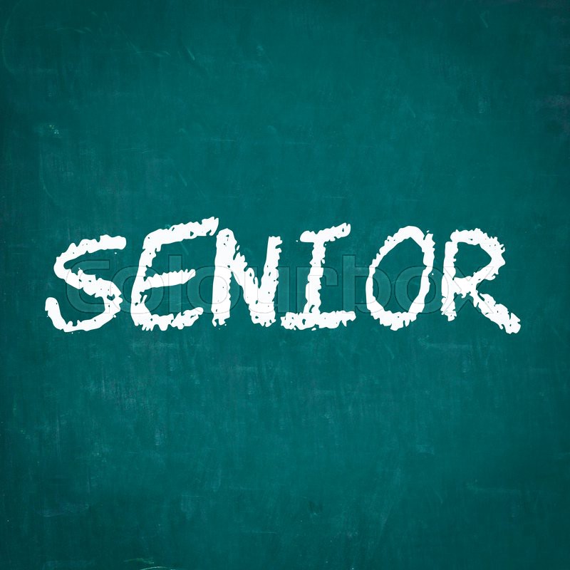 SENIOR written on chalkboard | Stock image | Colourbox