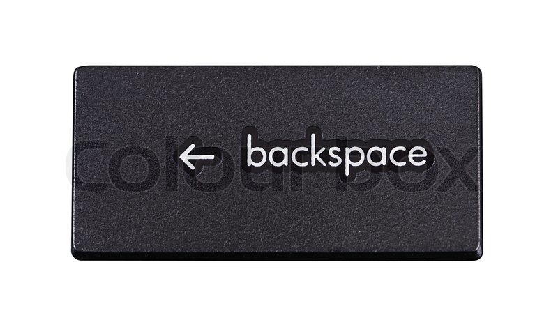 "backspace key" isolated on white ... | Stock image | Colourbox