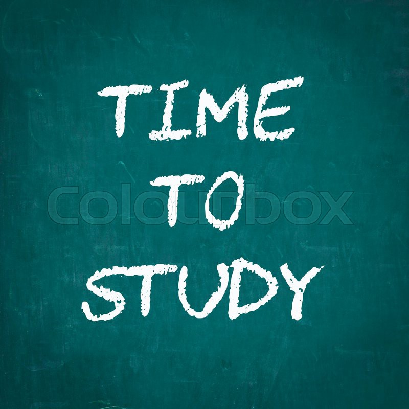 TIME TO STUDY written on chalkboard | Stock image | Colourbox