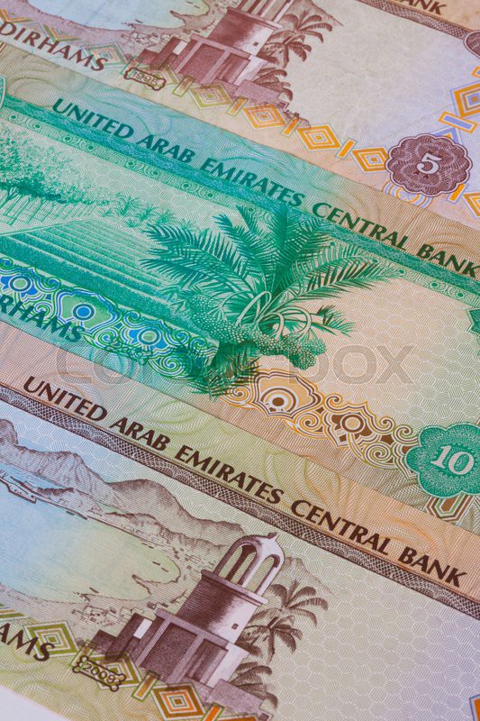 Different Dirham banknotes from ... | Stock image | Colourbox