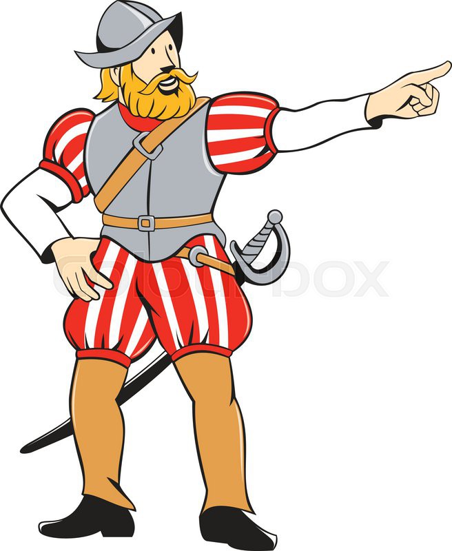 Illustration of a spanish conquistador ... | Stock vector | Colourbox