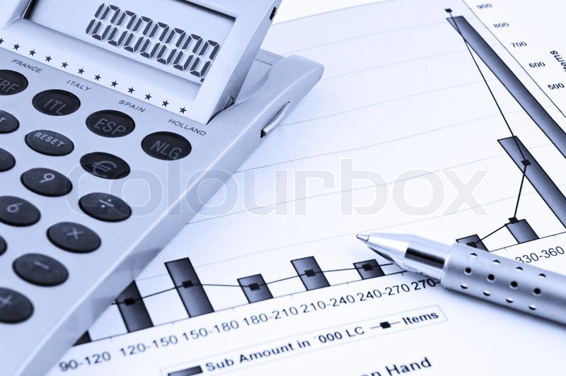 Close up of a calculator, Business ... | Stock image | Colourbox
