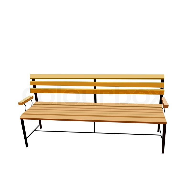 Realistic illustration of bench is ... | Stock vector | Colourbox