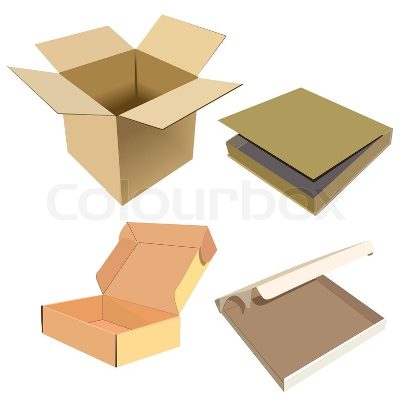 Realistic illustration of box - vector | Stock vector | Colourbox
