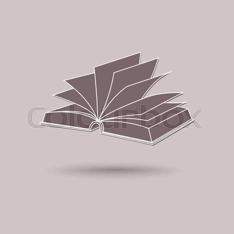 Vector illustration of book against ... | Stock vector | Colourbox