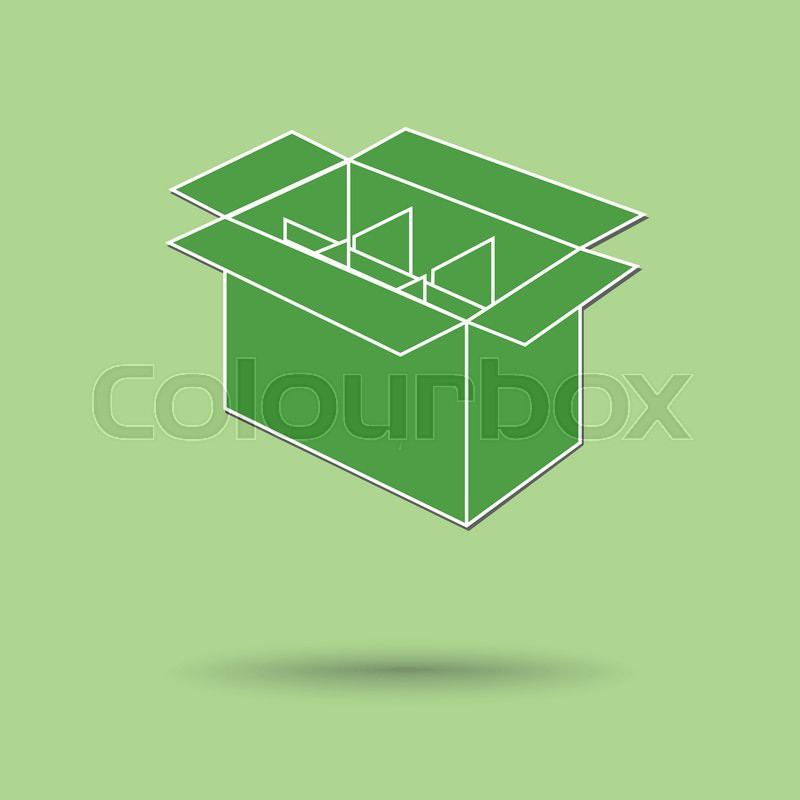 Vector illustration of box against ... | Stock vector | Colourbox