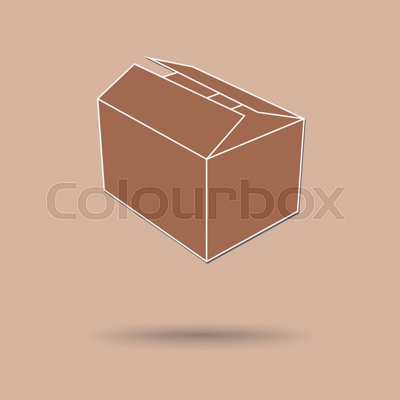 Vector illustration of box against ... | Stock vector | Colourbox