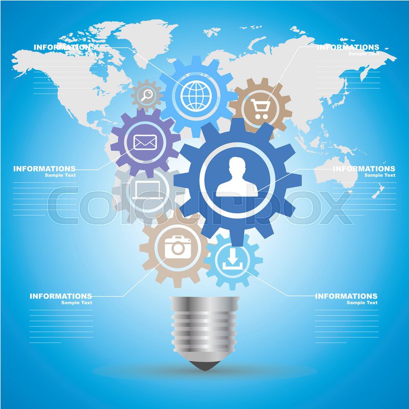 Colorful business background with ... | Stock image | Colourbox