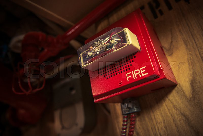 Fire Alarm with Strobe Safety Device ... | Stock image | Colourbox