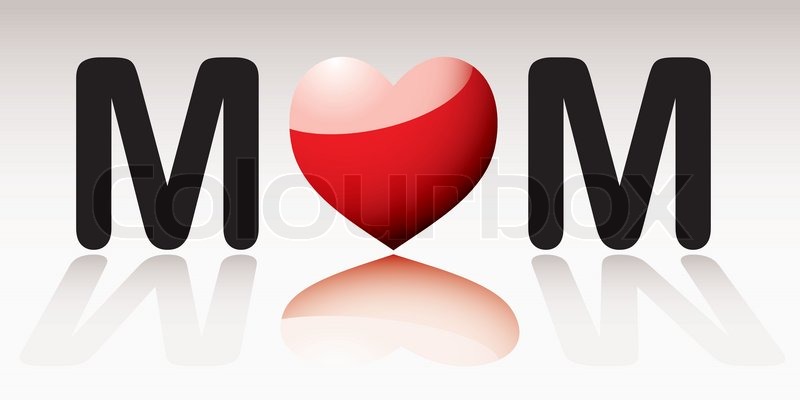 Love heart mum icon for mothers day ... | Stock vector | Colourbox