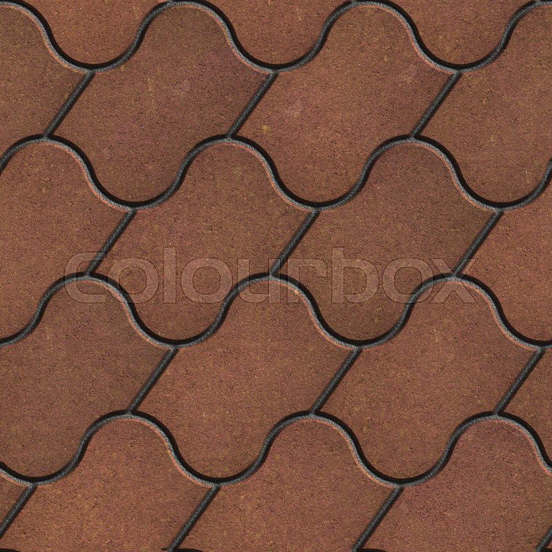 Brown Figured Pavement with Decorative ... | Stock image | Colourbox