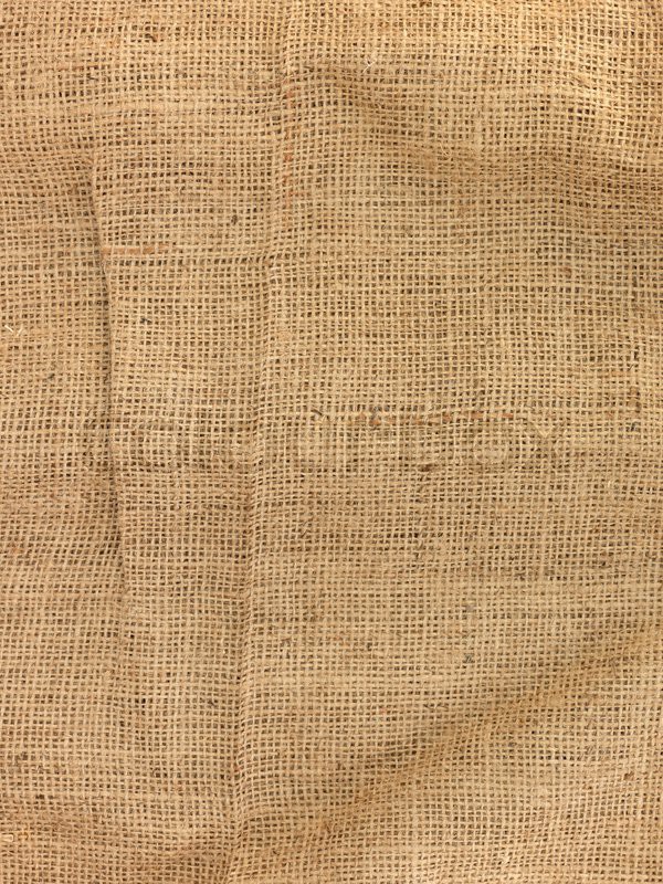 A close up shot of a hessian bag | Stock image | Colourbox