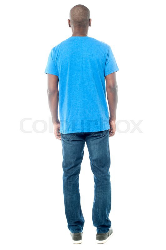 Middle aged man facing the wall | Stock image | Colourbox