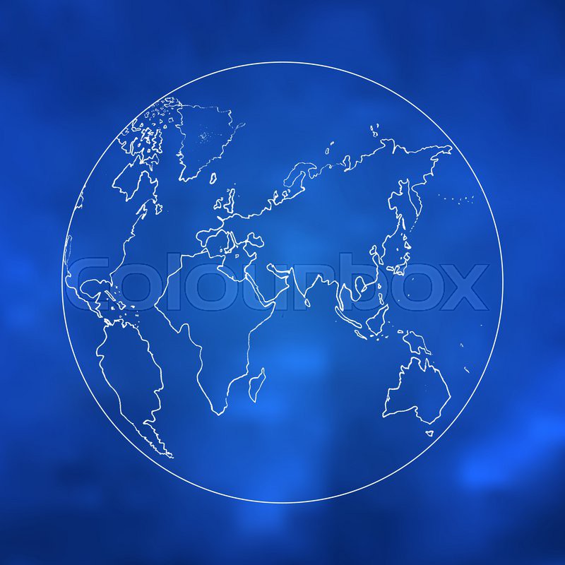 Hand drawn world map - abstract vector ... | Stock vector | Colourbox
