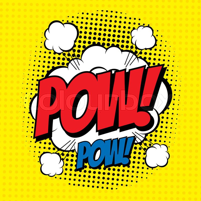 POW. Vector poster comic strip style ... | Stock vector | Colourbox