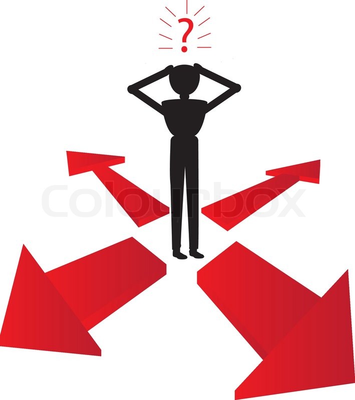 "man with question for solution" | Stock vector | Colourbox