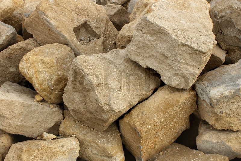 Heap big limestone. The stones used in ... | Stock image | Colourbox