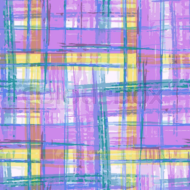 Seamless hand drawn checkered pattern ... | Stock vector | Colourbox