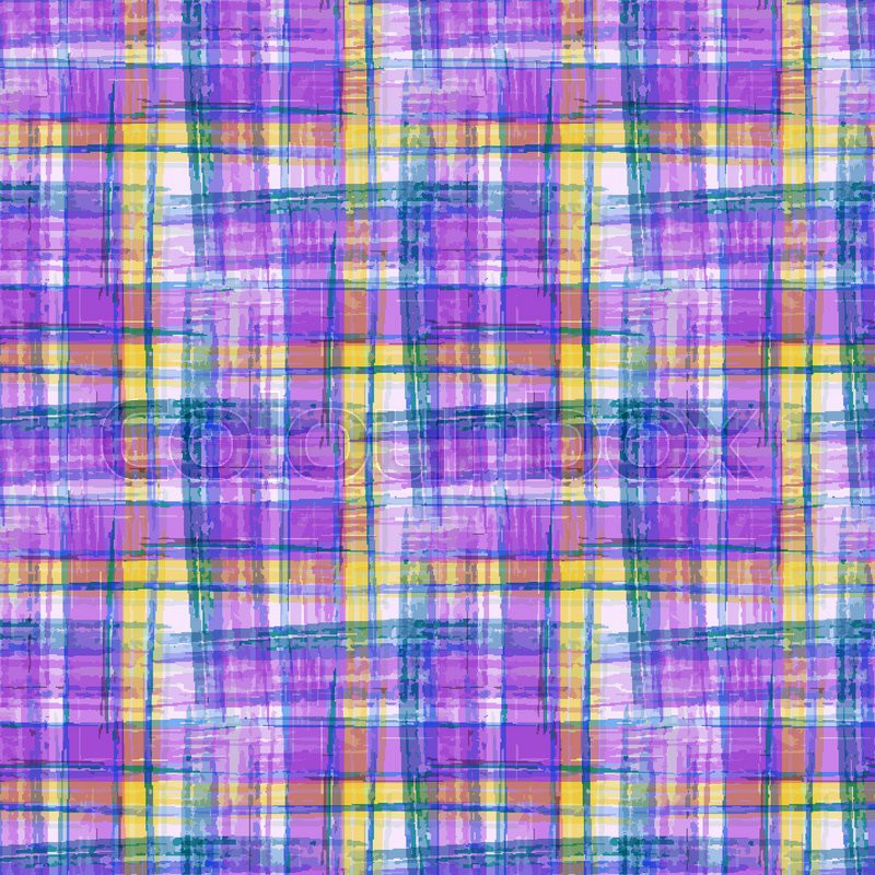 Seamless hand drawn checkered pattern ... | Stock vector | Colourbox