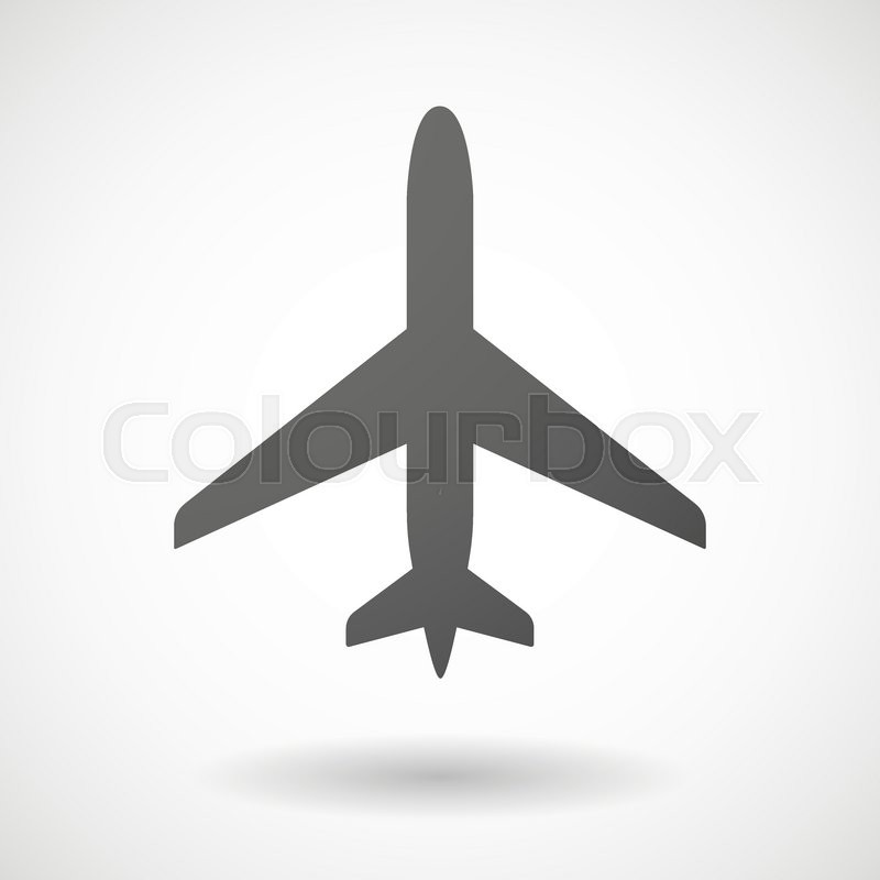 Illustration of an isolated grey plane | Stock vector | Colourbox