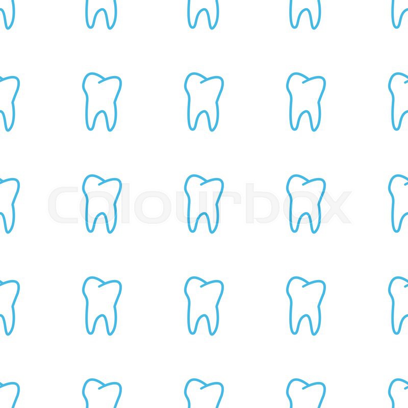 Unique Tooth white and blue seamless ... | Stock vector | Colourbox