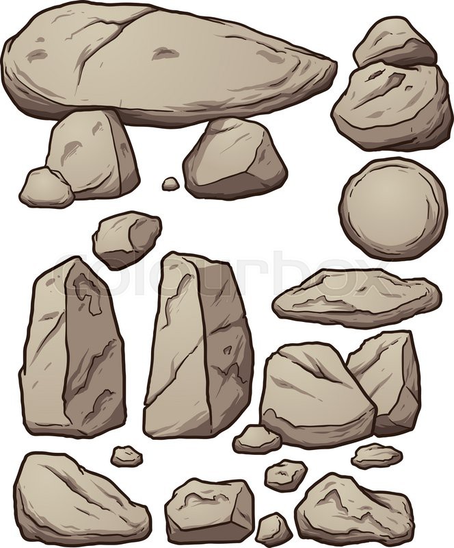 Cartoon boulders. Vector clip art ... | Stock vector | Colourbox