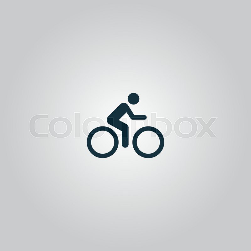 Cycling road. Flat web icon or sign ... | Stock vector | Colourbox